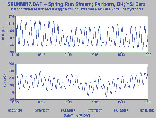 Environmental Dissolved Oxygen Values Above 100% Air Saturation