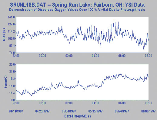 Environmental Dissolved Oxygen Values Above 100% Air Saturation
