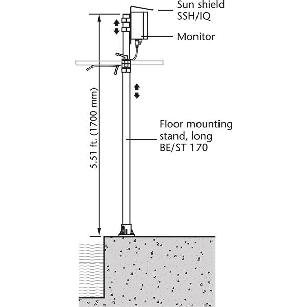 IQ SensorNet Vario Floor Mounting Stand | ysi.com