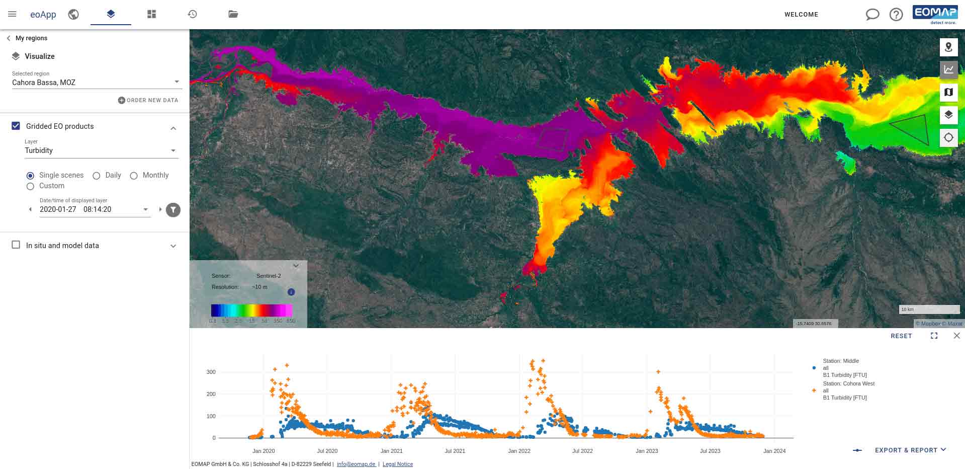Satellite Based Water Quality Monitoring